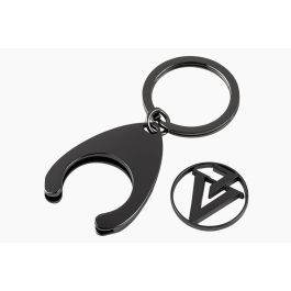 Black Brelok SHOPPING CART TOKEN KEYCHAIN / Victoria Vynn